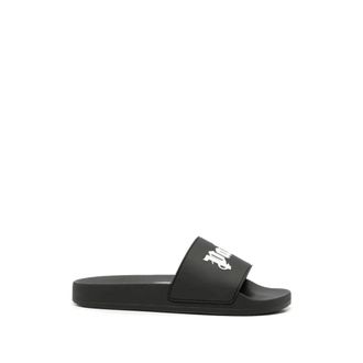 Palm Angels Homme, Chaussures, Noir, Taille: 41 EU Big Logo Tongs