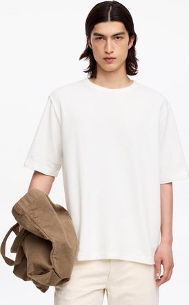 Arket Lockeres Boucl&eacute;-T-Shirt -Wei&szlig;