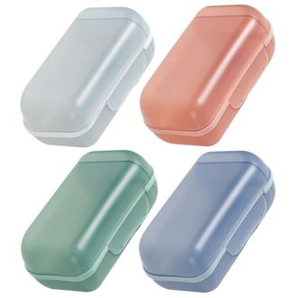 FOMIYES 4 St&uuml;ck Reise Seifenschalen aus Bruchfestem Kunststoff mit Deckel Transparent f&uuml;r Badezimmer Camping und Zuhause