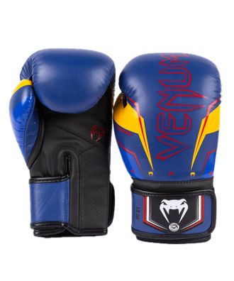 Venum Elite Evo Boxhandschuhe - Blau,Gelb - 12 Oz