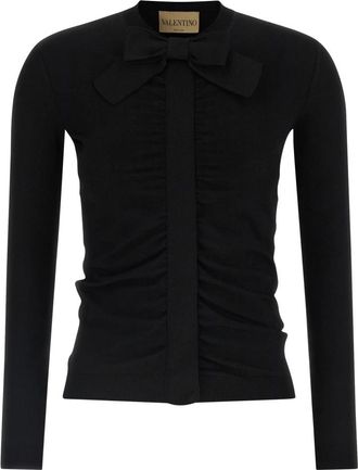 Valentino Garavani Femme, Blouses et Chemises, Noir, Taille: 38 FR Cardigan en viscose stretch avec maxi