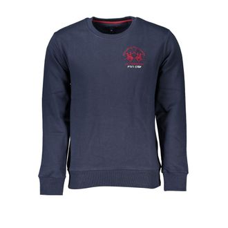 La Martina La Martina Blaue Baumwoll-Herren Sweatshirt