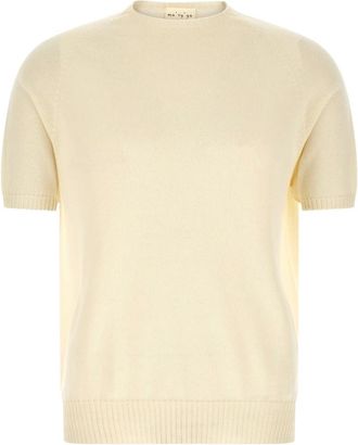 Maryya Maryya, Homme, Pulls, Blanc, Taille: M Pull &agrave; Manches Courtes