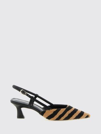 Stuart Weitzman Escarpins slingback Vinnie en poulain &agrave; imprim&eacute; animalier avec talon bobine