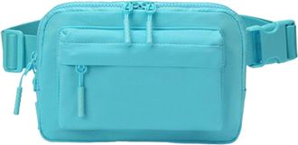 Generic Waist Sling Bag - Stylish Nylon Bag For Men And Women | 4-Zipper Pocket Fanny Pack with Adjustable Strap | Large Capacity For Sports, Travel, Gym, Hik