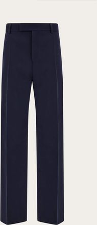 Ferragamo Herren Weite Wollhose Blau