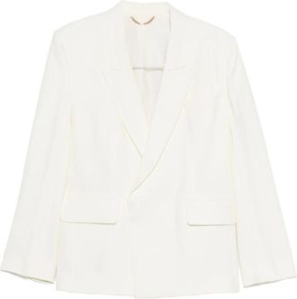Victoria Beckham Femme, Vestes, Blanc, Taille: 34 FR Giacca un petto e mezzo