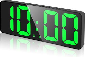 Diane by Fromm Digitaler Wecker, netzbetrieben, elektrisch, batteriebetrieben, Nachttisch für Schlafzimmer, Büro, LED-Kinderwecker mit Uhrzeit, Datum, Temperatur, Sc