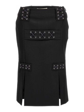 Alessandra Rich Jupe Midi - Noir
