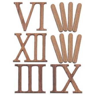 Cabilock DIY Holz Wanduhr Mit Römischen Ziffern Rahmenlos Für Wohnzimmer Schlafzimmer Büro Minimalistische Dekoration Uhrzeit Anzeige