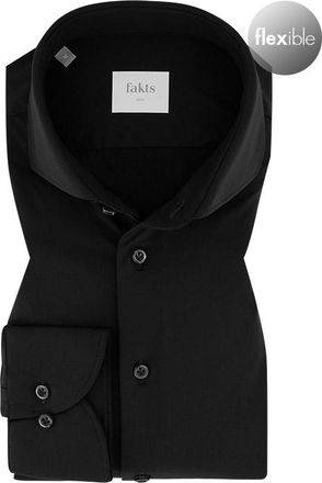 Fakts Herren Hemd schwarz Slim Fit