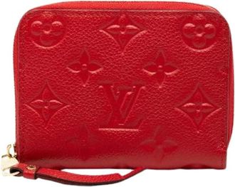 Louis Vuitton Portefeuille vintage en toile Pre-owned - Femme - Pre-owned - Rouge - Taille: ONE Size