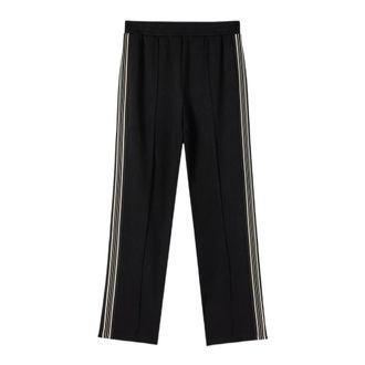 Oltre Jogginghose mit zweifarbigen Streifen - - Trousers - Damen - Schwarzk - XL