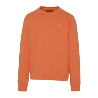 Autry Verwaschener Baumwollpullover - - Sweatshirts & Hoodies - Herren - Orange - M