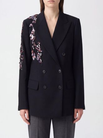 Dries Van Noten Blazer crois&eacute; en pure laine avec ornements en cristal