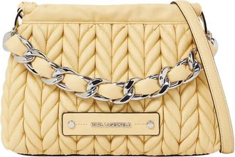 Karl Lagerfeld Crossbody Bags - K/WEAVE CHAIN Umh&auml;ngetasche - Gr. unisize - in Gelb - f&uuml;r Damen