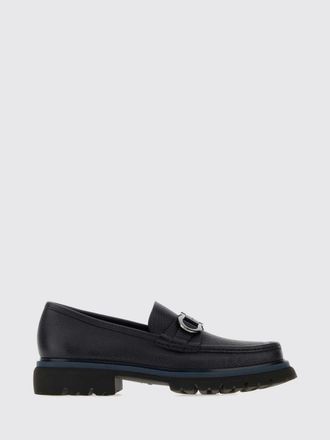 Ferragamo Mocassins Penny en cuir grain&eacute; avec mors Gancini m&eacute;tallique