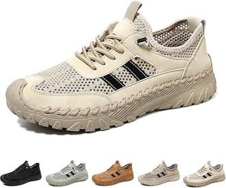 Generic Zenfaze Chaussures orthopédiques pour homme, soutien de la voûte plantaire, chaussures de randonnée orthopédiques à enfiler, sable, 41 1/3 EU