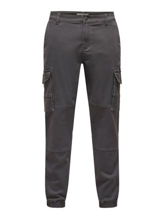 Only & Sons Herren ONSCARTER Life Cargo Cuff 0013 Pant NOOS Cargohose 22028434,Grey Pinstripe,33W / 34L