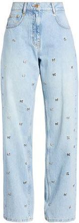 Farm Rio BOWS EMBROIDERED DENIM PANTS