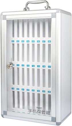 Generic Handy-Safe, Mitarbeiter-handyspind, Transparenter Handy-aufbewahrungsschrank Aus Aluminiumlegierung, Mit Taschenkarte, Wandmontage Schloss, Tragbar(36