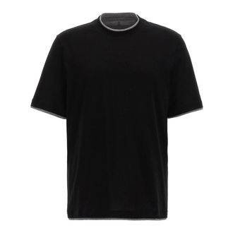 Brunello Cucinelli Homme, Tops, Noir, Taille: L T-Chemises
