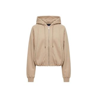 Sportmax Kapuzenpullover mit durchgehendem Rei&szlig;verschluss aus Baumwollmischung - - Sweatshirts & Hoodies - Damen - Braun - L