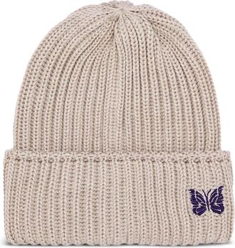 Needles bonnet côtelé à broderies - Tons neutres