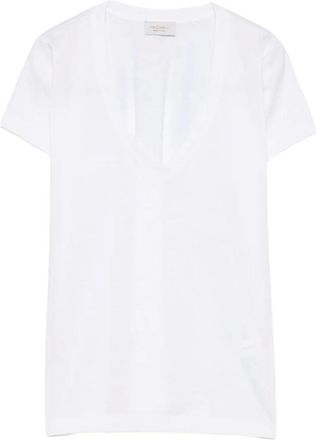 Mazzarelli Femme, Tops, Blanc, Taille: 40 FR Calliope Jersey Uni 1