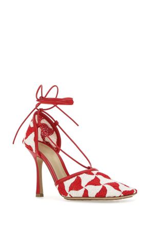 Bottega Veneta Womens Two-Tone Stretch Crochet Sandals 8959 Sandali