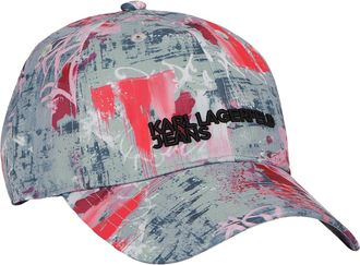 Karl Lagerfeld Womens, Logo Cap All-Over-Print, Painters Print AOP Pink, One Size