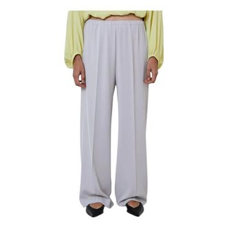 Meimeij Femme, Pantalons, Gris, Taille: 38 FR Pantalon Palazzo Taille &Eacute;lastique en Polyester