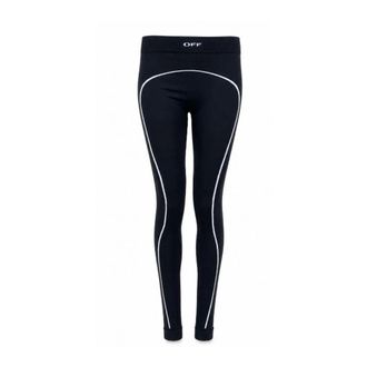 Off-white Leggings Contour Sans Couture - Femme - Pantalons - Noir - Taille: 36 FR