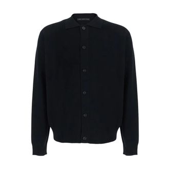 low brand Pull en laine m&eacute;rinos &agrave; col rond - Homme - Pulls - Noir - Taille: L