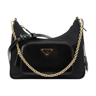 Prada Stilvolle Schultertasche mit Lederdetails - - Bags - Damen - Schwarzk - ONE SIZE