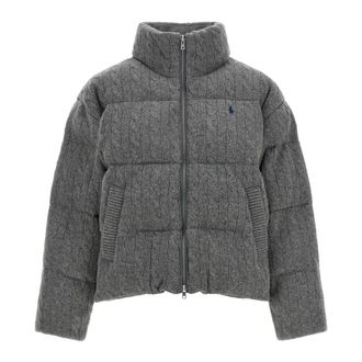 Polo Ralph Lauren Kabelstrick-Jacke aus Wolle und Kaschmir - - Jackets - Damen - Grau - L
