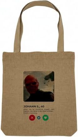Fabulous Sac Shopping Tote Bag Aspect Lin - Red Skull Social Network Dating Love Comics - Sac de Courses Toile Epaisse 360g Beige Naturel Cabas Port&eacute; Epaule So