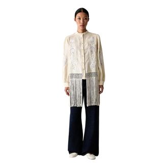 Farm Rio Leinenhemd - - Blouses & Shirts - Damen - Beige - XL