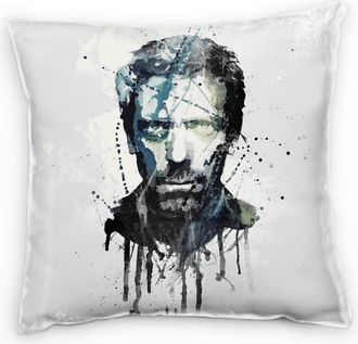 Paul Sinus Art Dr.House Deko Kissen mit Füllung 40x40cm für Couch Sofa Lounge Zierkissen - Dekoration zum Wohlfühlen