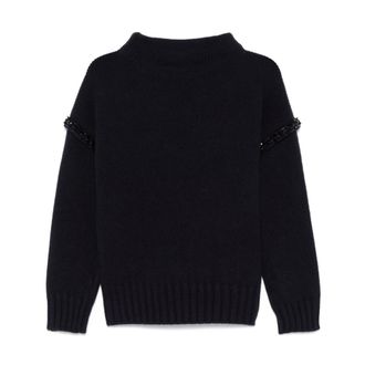 Max Mara Femme, Pulls, Noir, Taille: 38 FR Pull &agrave; col roul&eacute; &eacute;pais en laine vierge