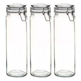 Argon Tableware Glaspaghetti -Gl&auml;ser - 2L - Wei&szlig;er Siegel - Pack Von 3