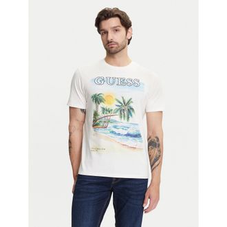 Guess T-Shirt M5YI38 KBW41 &Eacute;cru Regular Fit