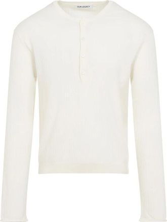 Our Legacy Homme, Tops, Blanc, Taille: XL Fine Henley
