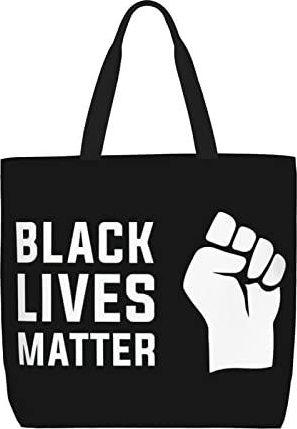 Generic Sac Fourre-Tout Les Vies Des Noirs Comptent Sac Cabas Avec Poign&eacute;es De Grande Capacit&eacute; Sacs En Toile, Pour Shopping, Voyage, &Eacute;cole, Femmes