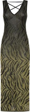 Akep Femme, Robes, Multicolore, Taille: 38 FR Abito Lungo Jacquard