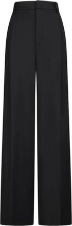 Blumarine Femme, Pantalons, Noir, Taille: 42 FR Wool Diagonal Pants