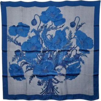Ferragamo Pre-owned Scarf - Femme - Pre-owned - Bleu - Taille: ONE Size
