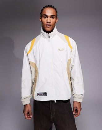 Aape By A Bathing Ape Aape by A Bathing Ape - Veste l&eacute;g&egrave;re style motocross - Blanc cass&eacute;