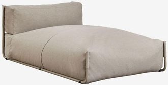 Sklum Sklum - Chaise-Longue-Modul f&uuml;r Gartenmodulsofa Oporto Moka Braun