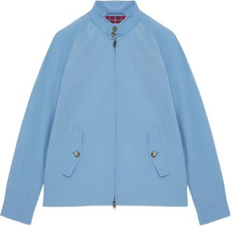 Baracuta veste zipp&eacute;e &agrave; carreaux - Bleu